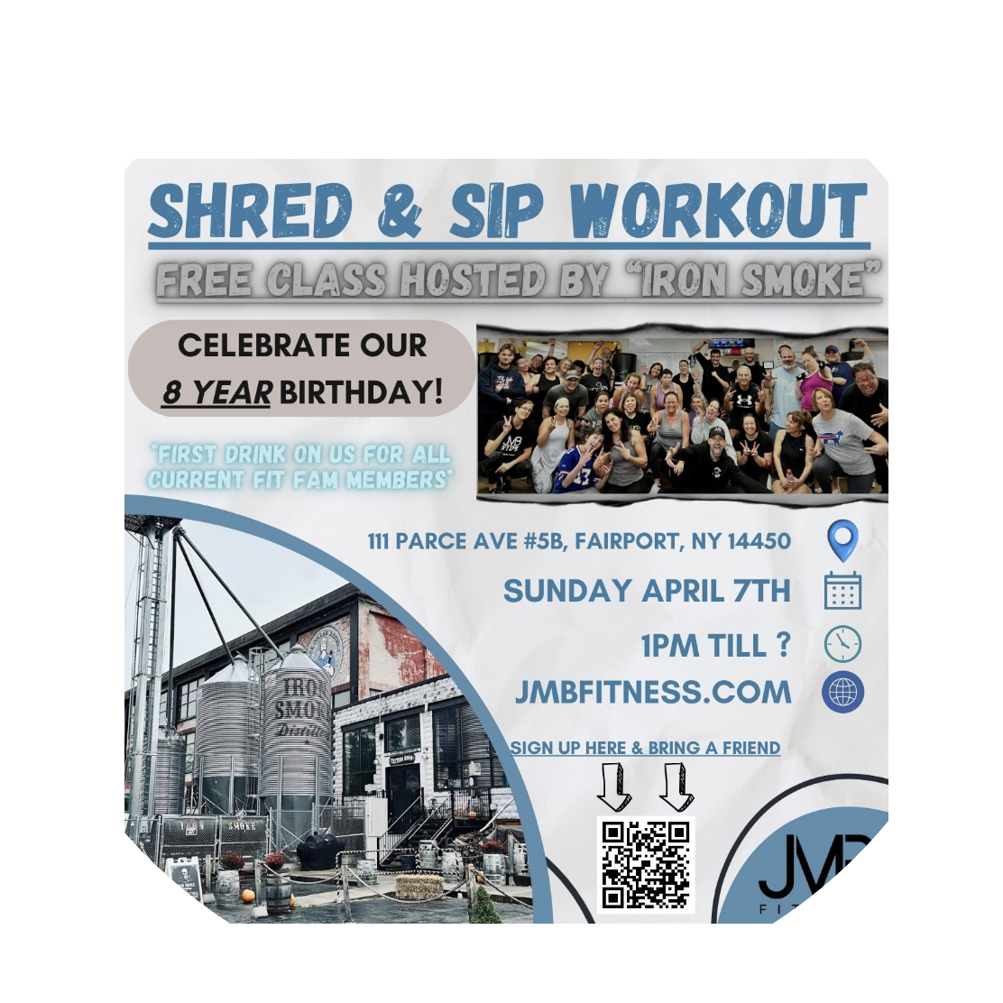 Shred and Sip Iron Smoke Workout Class - Iron Smoke Distillery